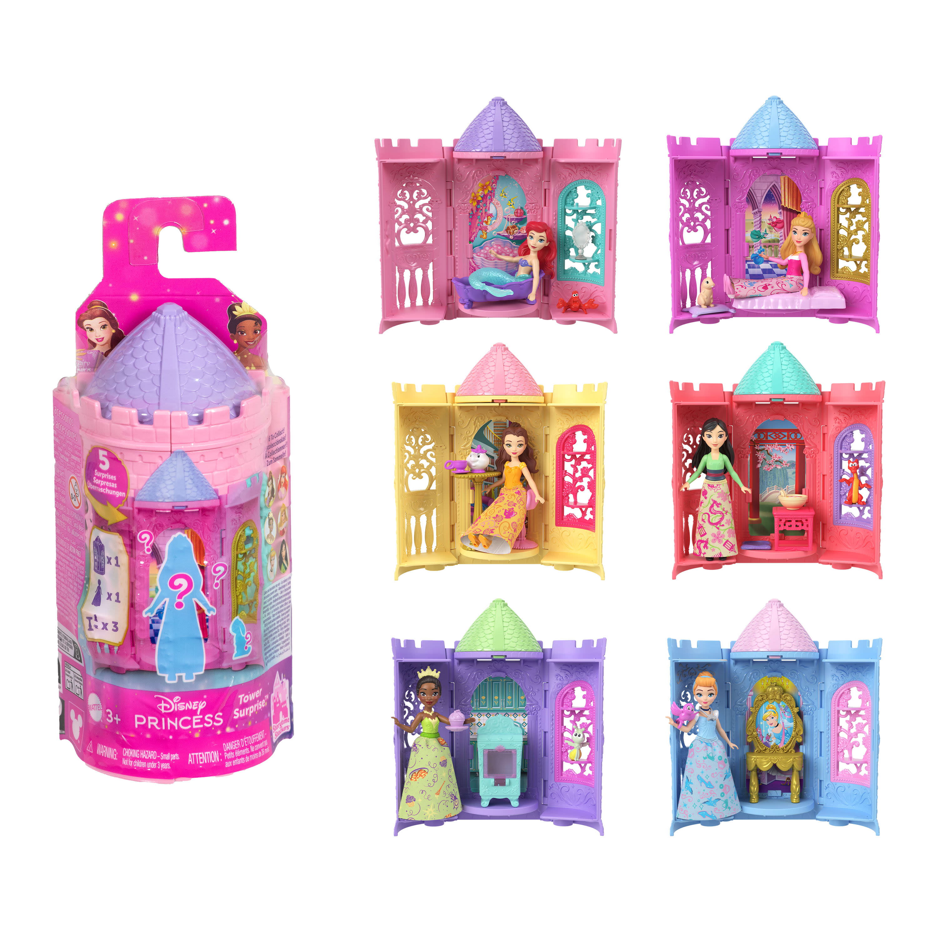 Disney Princess or Villains Tower Surprise Small Doll & Stacking ...