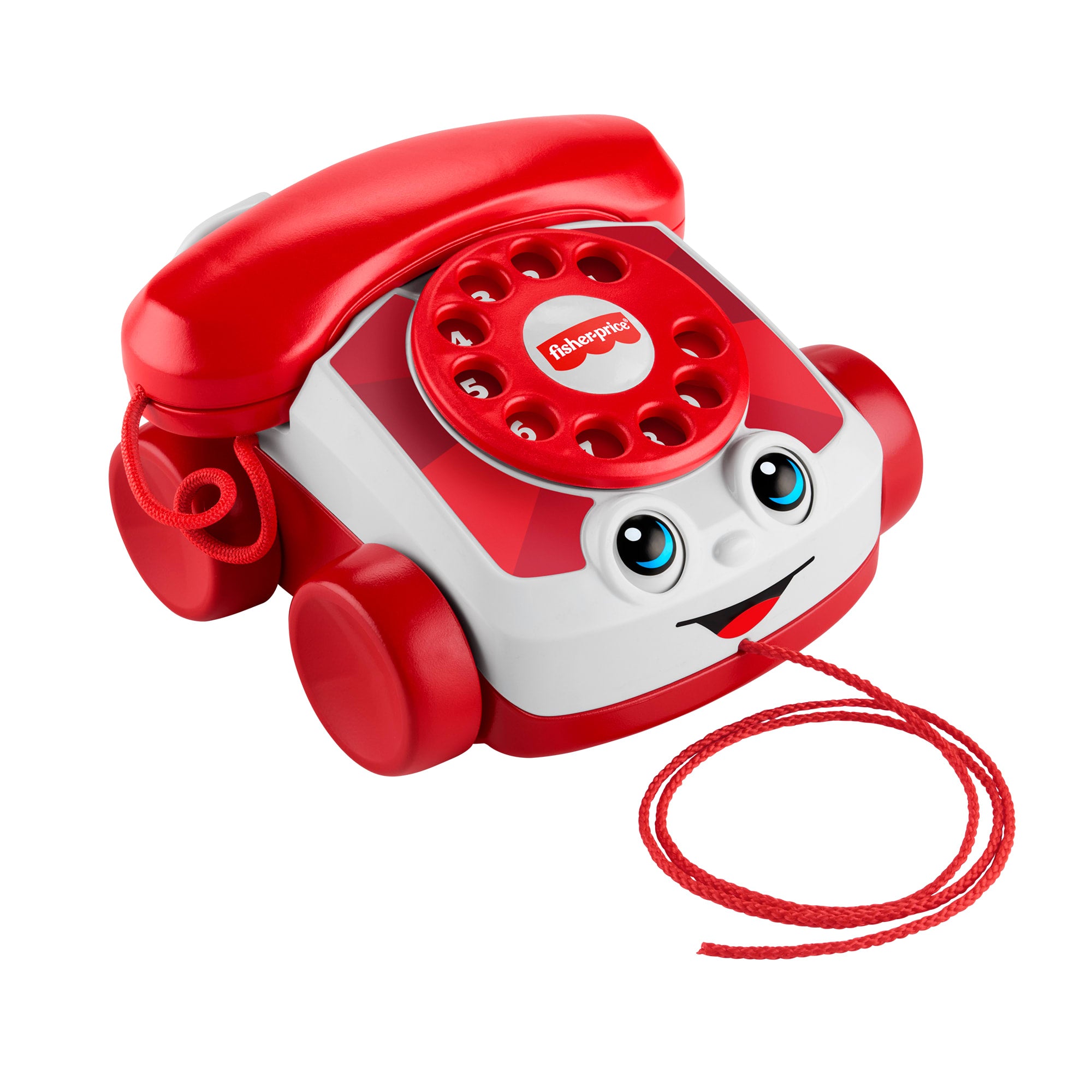 Fisher-Price Red Chatter Telephone Baby & Toddler Pull Toy, Mattel 80th ...