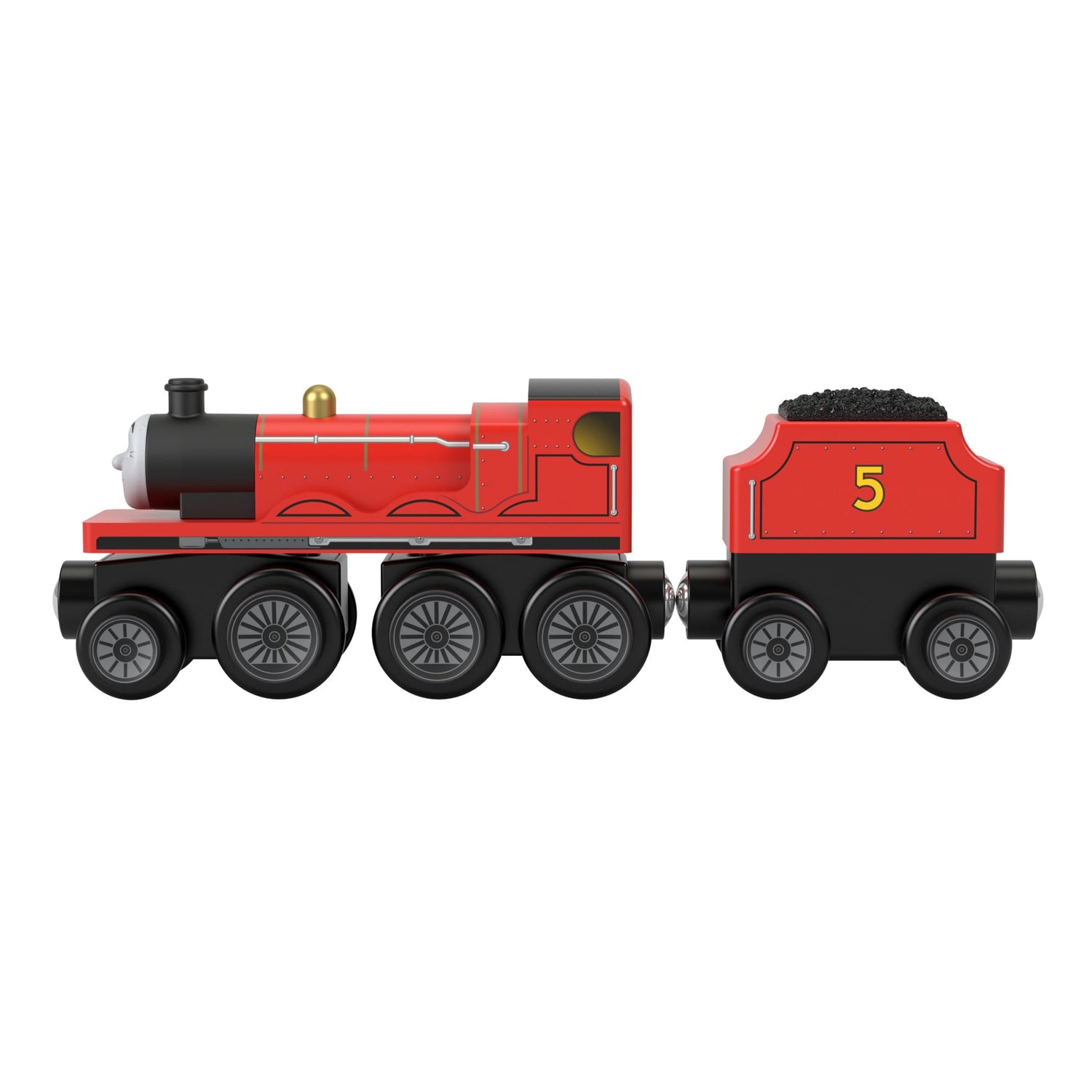 Fisher-Price Thomas & Friends Wooden Railway James Engine and Coal-Car ...